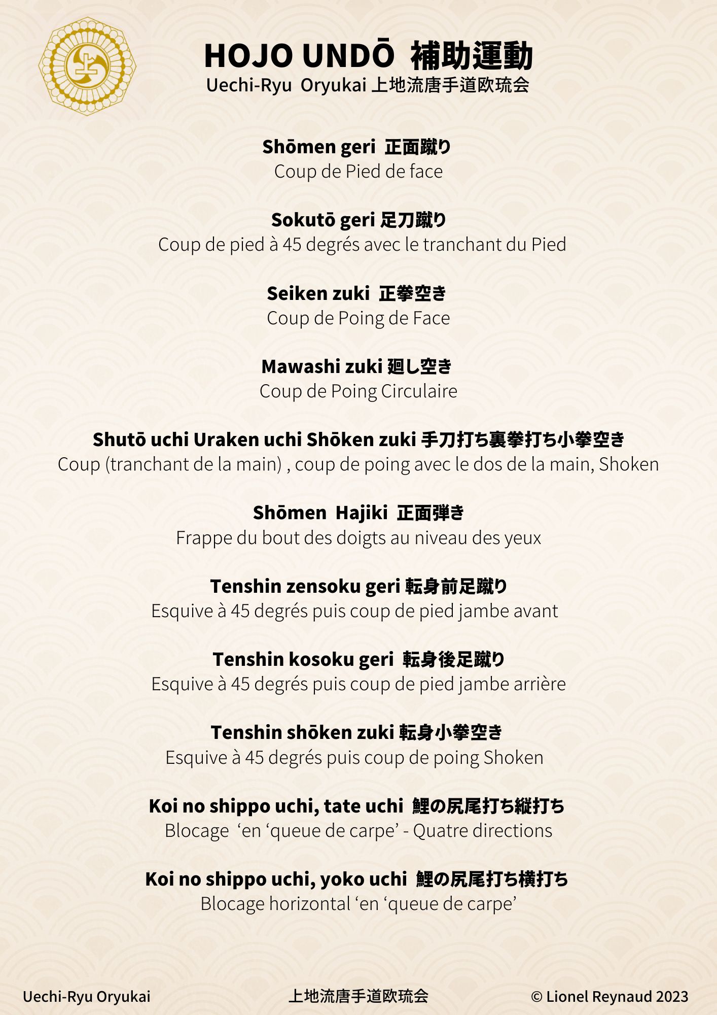 Le Hojo Undo du Karate Uechi-Ryu - Uechi-Ryu Karate-Do Oryukai