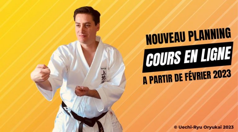 Nouveau planning de cours en visio - Uechi-Ryu Karate-Do Oryukai